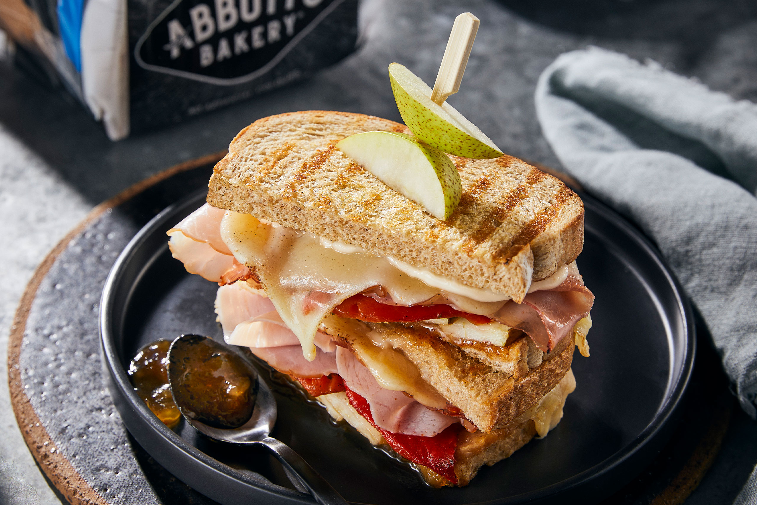 Provolone and Ham Melt - Abbott's Bakery